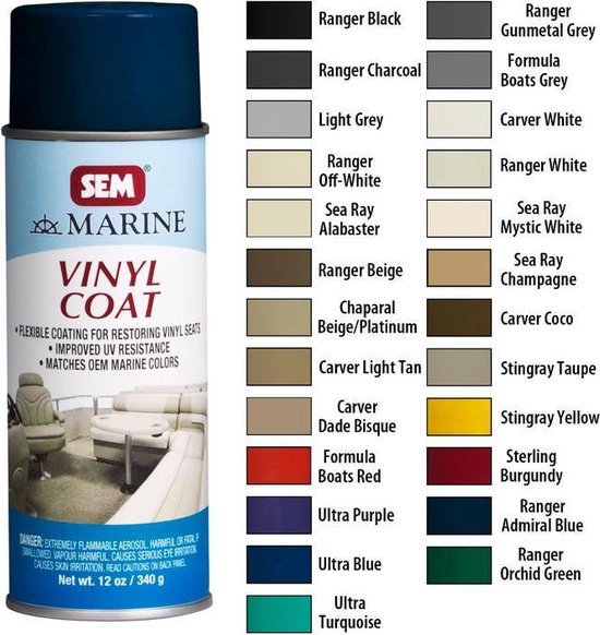SEM Marine Vinyl Coat Spray 473ml SEA RAY MYSTIC WHITE | bol