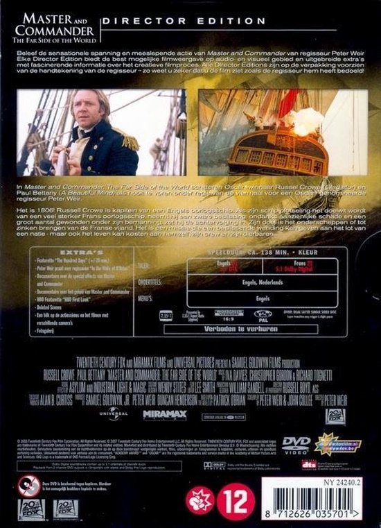Master And Commander (Special Edition) (Dvd), Russell Crowe | Dvd's | bol