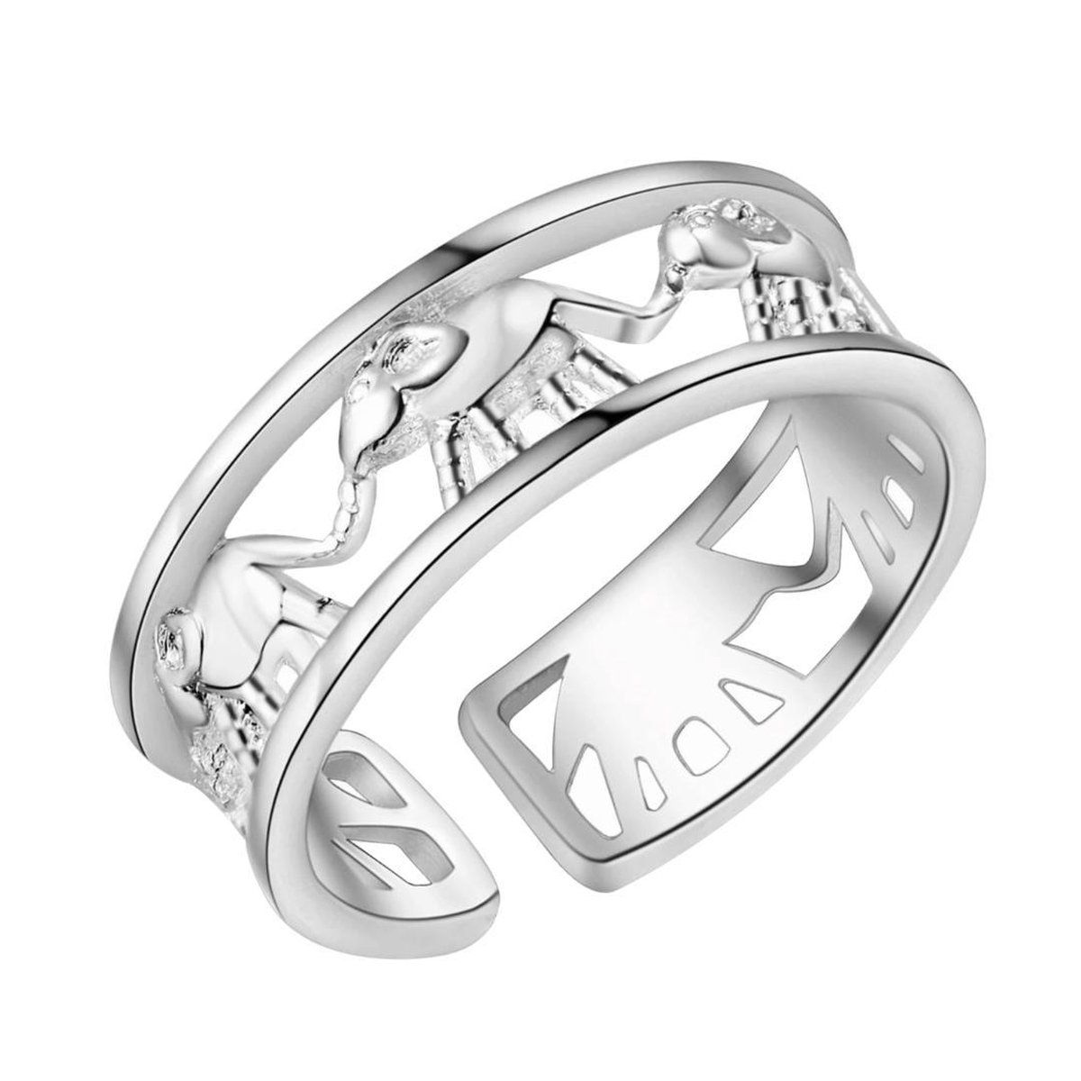 Ring-olifant-zilver- verstelbaar-one size-Charme Bijoux | bol.com