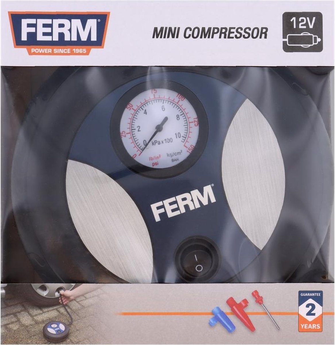 FERM - Mini-compressor - 10 Bar - 12 Volt | bol.com