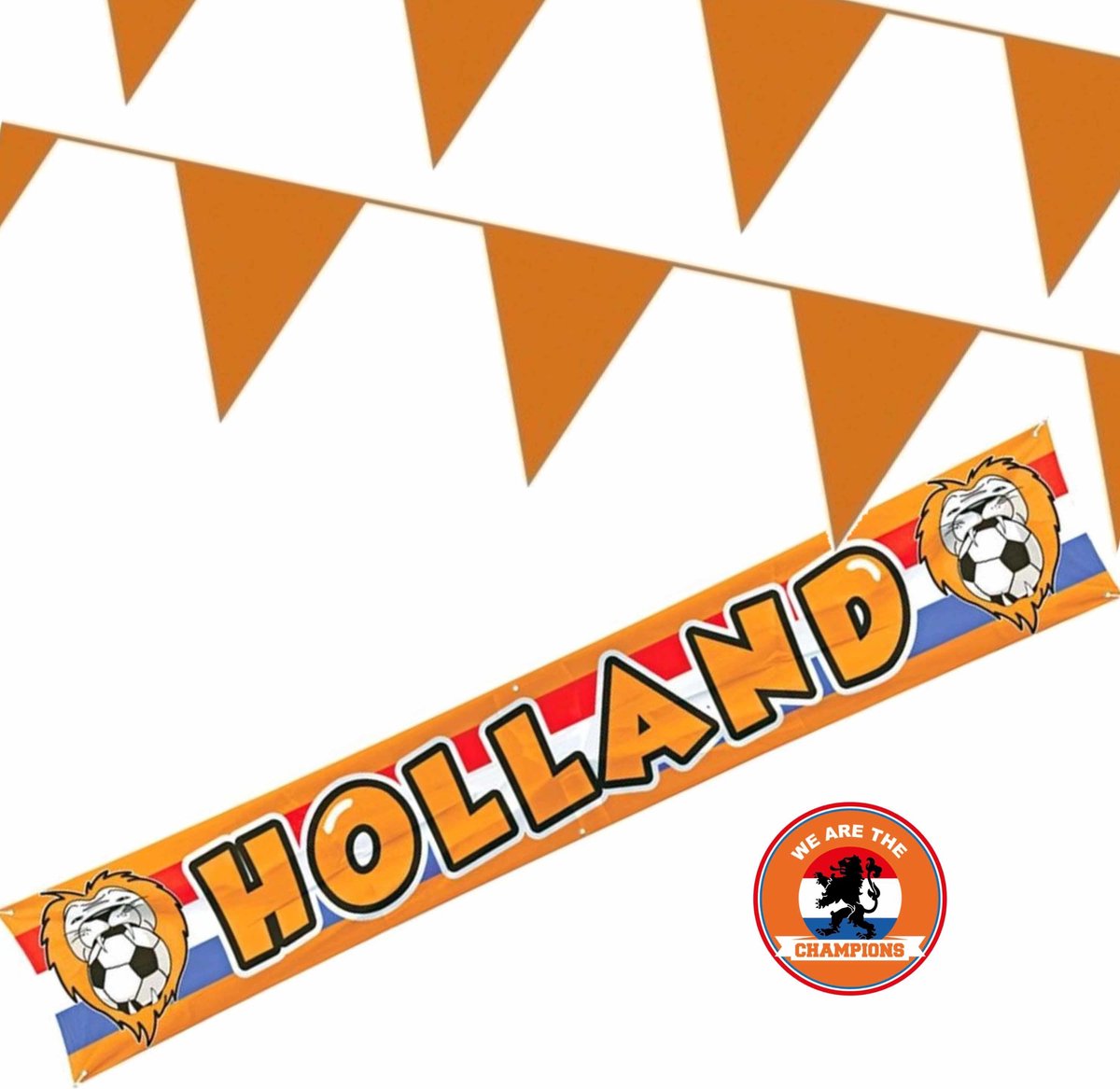 EK oranje straat/ huis versiering pakket met oa 1x Holland banner ...