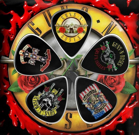 Guns N' Roses - Bullet Logo Plectrum - Set van 5 - Multicolours | bol