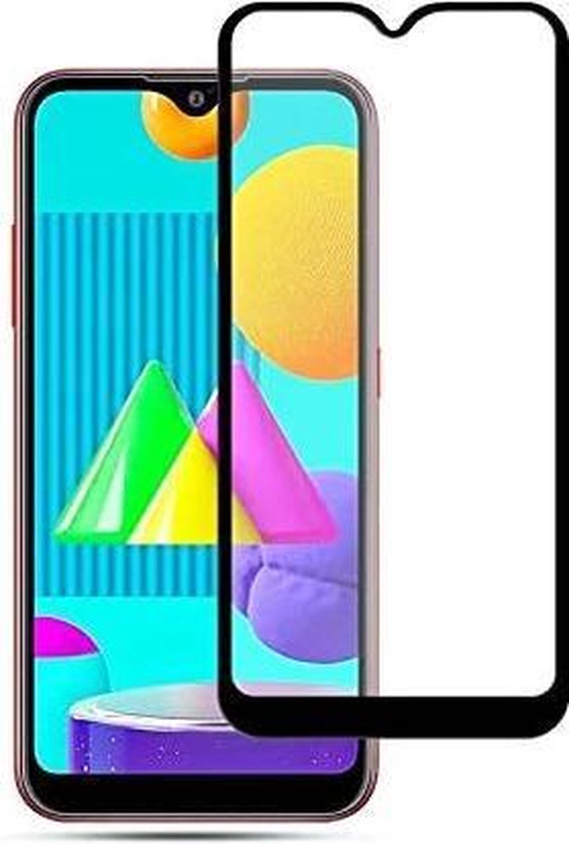 Samsung Galaxy M01 - Full Cover Screenprotector - Case-Friendly - Zwart ...