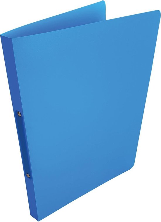 Alpha ringmap, voor ft A4, uit PP, 2 ringen van 16 mm, blauw | bol