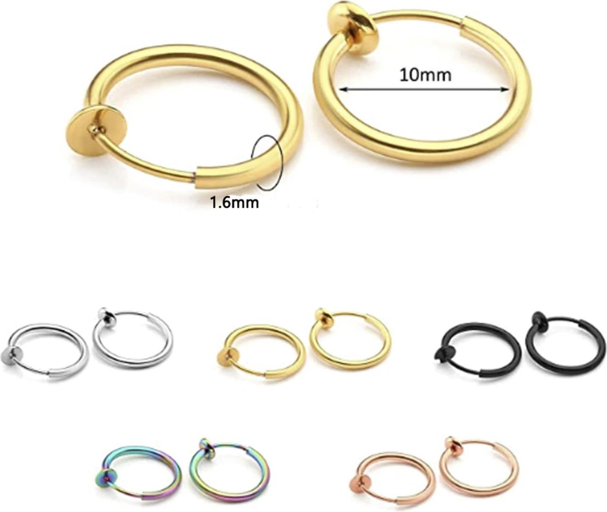 Neuspiercing Ringetje Cabantis|Fake Piercing|Neusring|Oorbellen ...