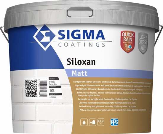 Sigma Siloxan Matt - RAL 9010 - 10 LITER | bol