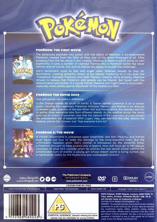 Pokemon Movie Collection (import) (Dvd), Megumi Hayashibara | Dvd's ...