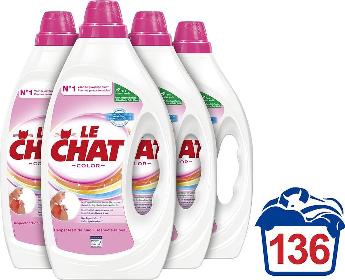 Le Chat Gel Color Sensitive Wasmiddel - Vloeibaar Wasmiddel ...