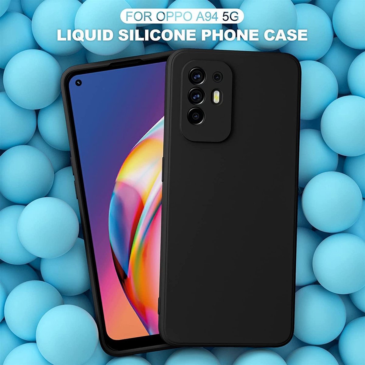 Oppo A94 5G Hoesje Zwart - Siliconen Back Cover | bol.com