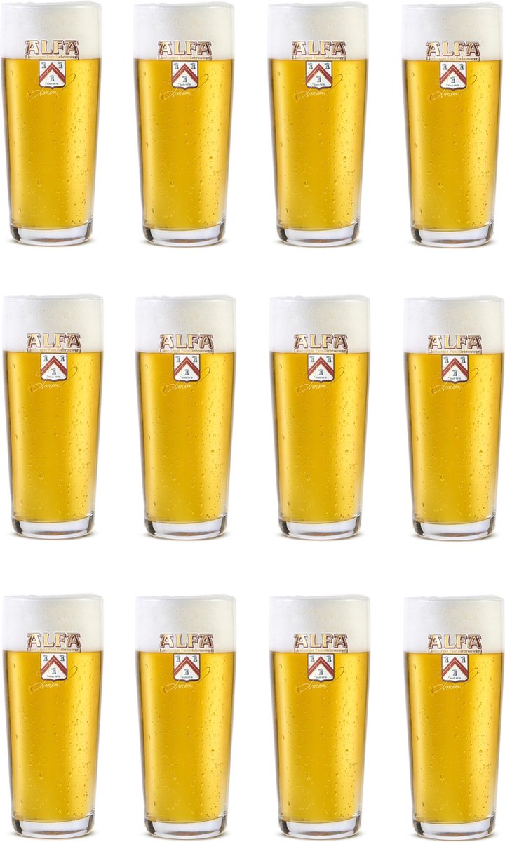 Alfa Bierglas Fluitje 180 ml - 12 Stuks | bol.com
