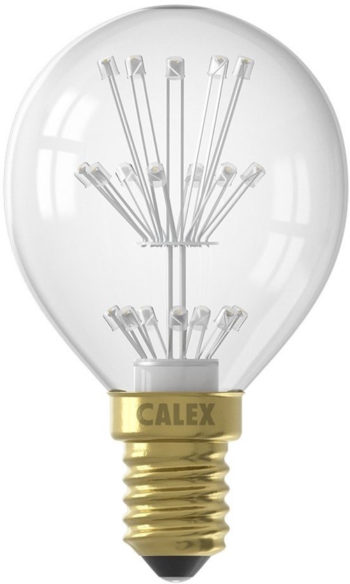 CALEX - LED Lamp - Kogellamp P45 - E14 Fitting - 1W - Warm Wit 2100K - Transparant Helder | bol