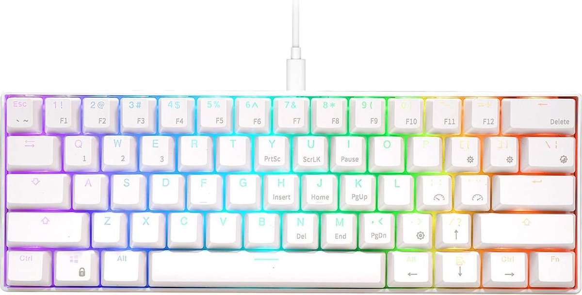 RK61 - RGB Mechanisch Gaming Toetsenbord met 61 Keys – Red Switches ...