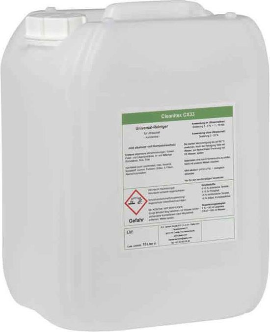 CLEANITEX CX33 - 10L Reinigingsconcentraat voor carburateurs, sieraden ...