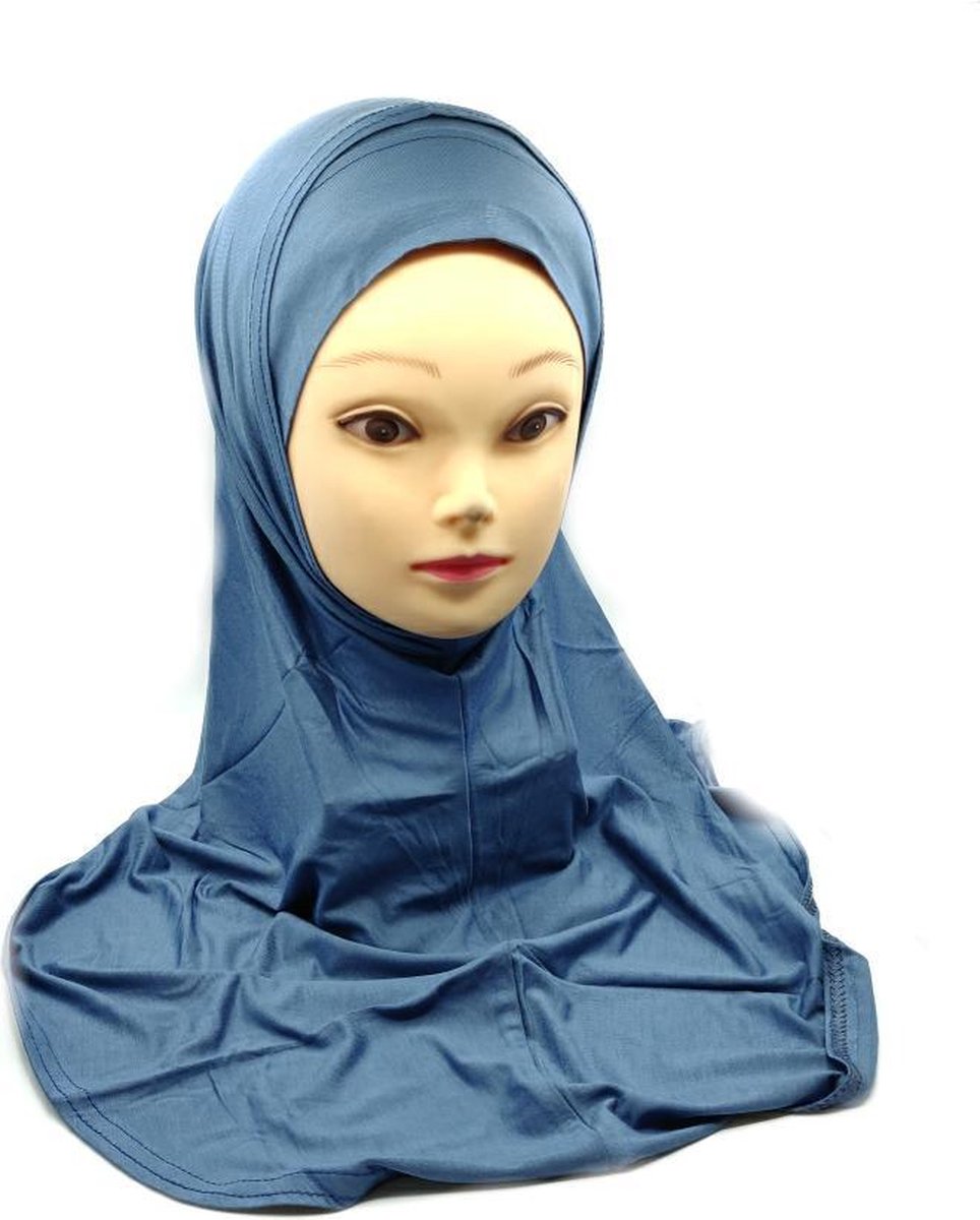 Blauwe zachte hoofddoek, Mooie hijab 2 stuks (onderkapje hijab) | bol.com