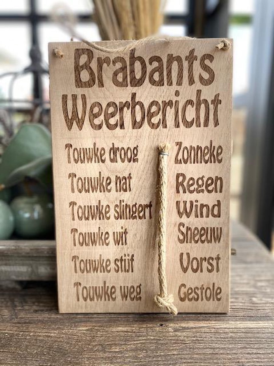 Tekstbord Brabants weerbericht | bol