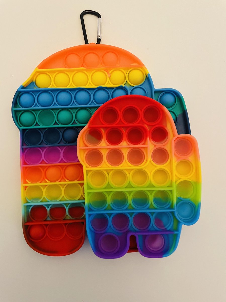 Fidget Toys- Popit XL - pop it XL- Among us - Amongus - 20cm | bol.com