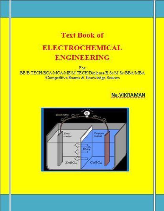 BSCMSCBEME 33 - TEXTBOOK OF ELECTROCHEMICAL ENGINEERING (ebook), VIKRAMAN N |... | bol