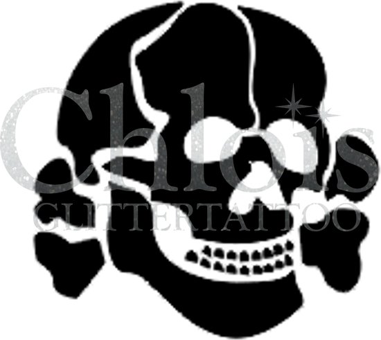 Chloïs Glittertattoo Sjabloon 5 Stuks - Skull Bone - CH5301 - 5 stuks ...