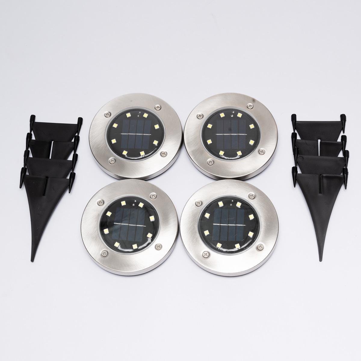 4 x Solar LED Grondspots - Tuinverlichting Spots - Padverlichting op ...