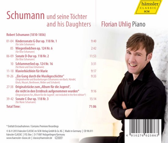 Schumann & His Daughters, Florian Uhlig | CD (album) | Muziek | bol.com