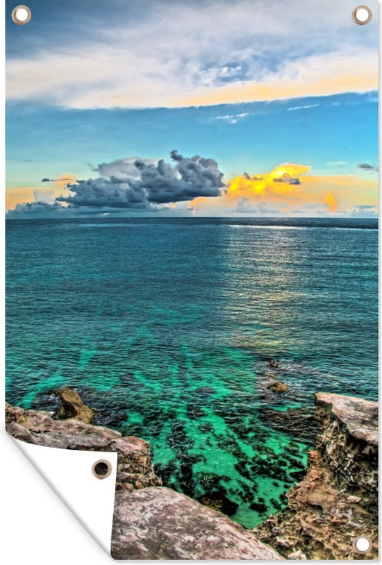 Muurdecoratie Kleurrijke zonsondergang aan het zuidelijke einde van ...