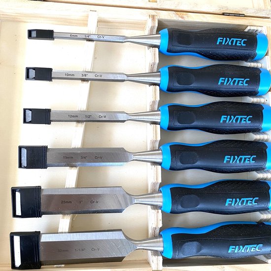 FIXTEC Houtbeitel set - Houtbeitels - Houtbeitel - 6 delig beitel set ...