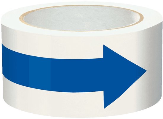 Vloersticker pijlen op rol, blauw 135 mm - 110 stuks op rol | bol