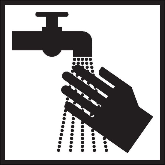Handen wassen sticker 200 x 200 mm | bol