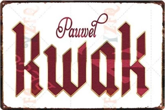 Kwak Logo Enseigne publicitaire en métal PLAQUE MURALE EN METAL - PLAQUE MURALE -... | bol.com