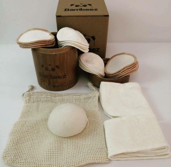Bambeez Herbruikbare Bamboe Make Up Remover Set | bol.com