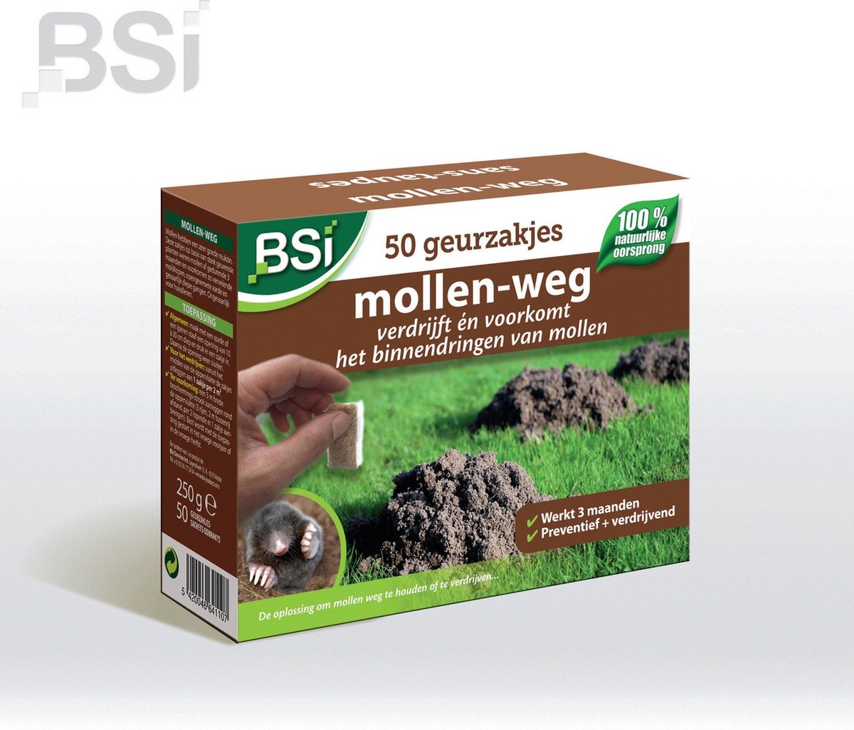 BSI - Mollen-Weg 50 Geurcapsules - Mollenbestrijding - Verdrijft en ...