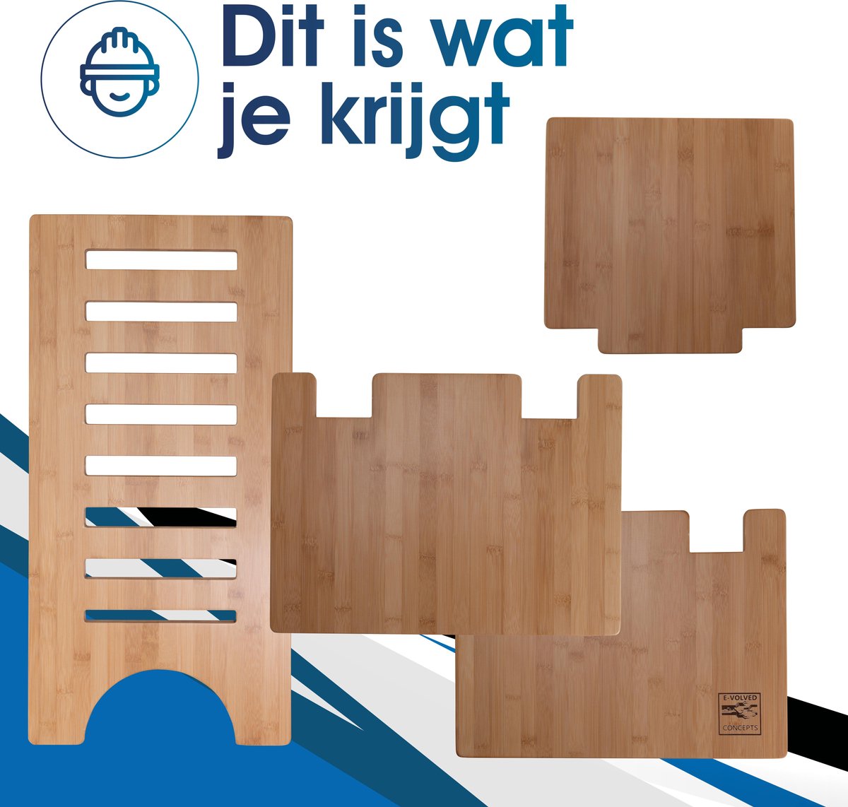 E-volved Concepts sta bureau verhoger donker, Duurzaam Sta bureau ...