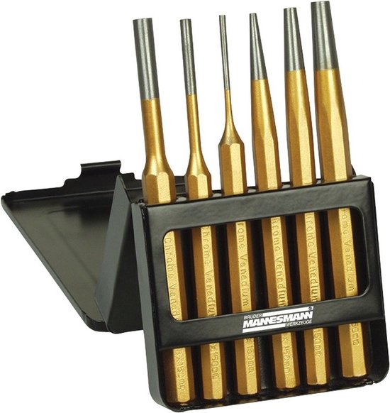 Brüder Mannesmann 65410 6-delige Doorslag en Pendrijver set | bol