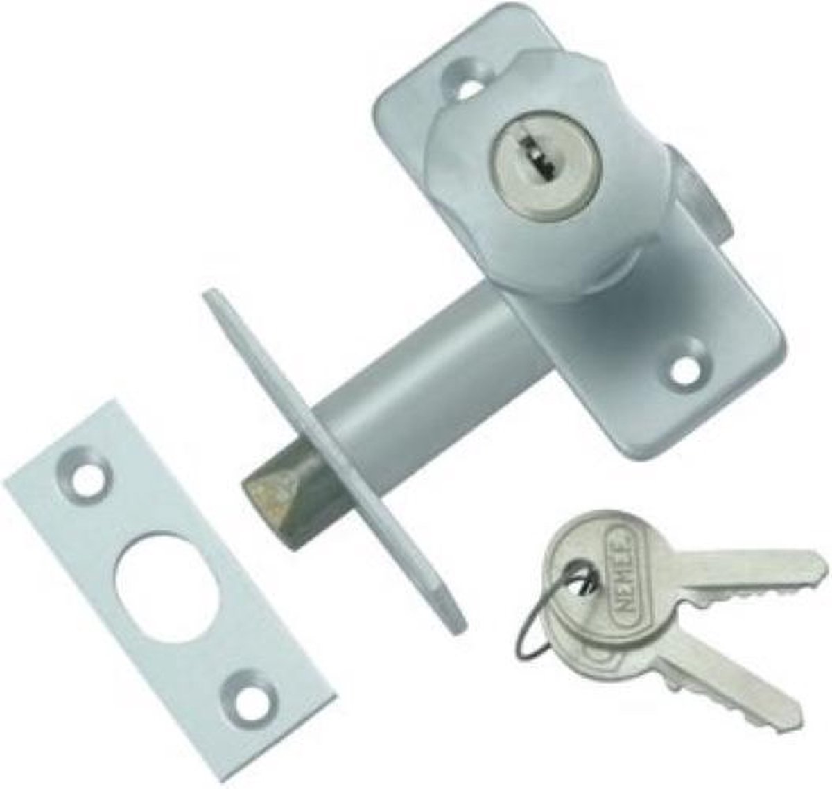 Nemef insteekgrendel 50 mm 2602/4 cilinder met 5 sluitlamellen | bol