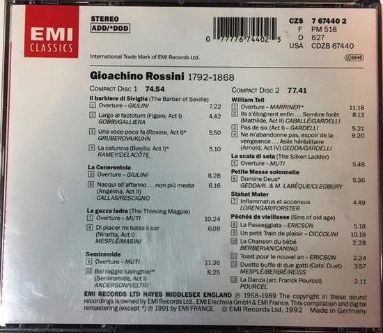 Best Of Rossini, G. Rossini | CD (album) | Muziek | bol