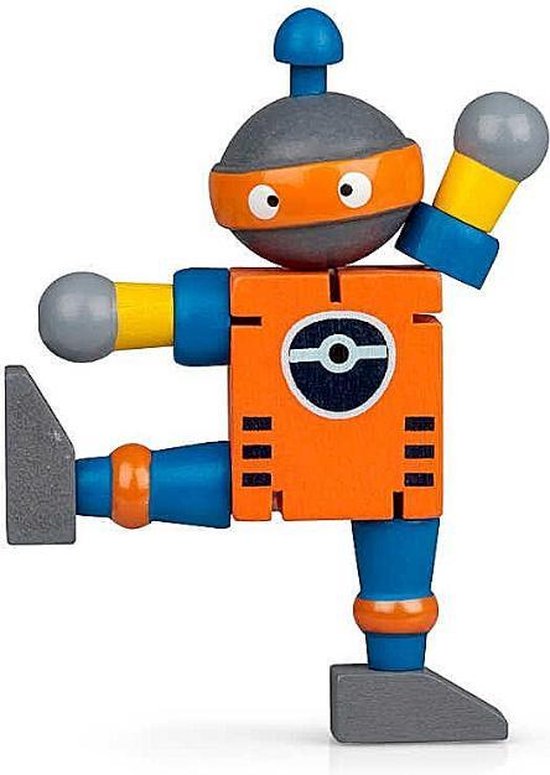 Houten flexibele Robot - Judobot RoboChan - Retro Fidget | bol.com