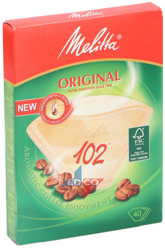 Melitta koffiefilterzakjes 102 - FSC keurmerk - 40 filters | bol