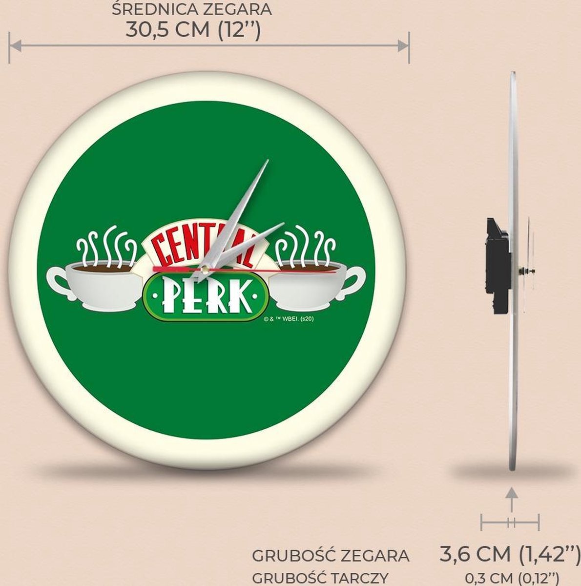 Wandklok Friends Central Perk 30,50 cm groot 3,6cm dik | bol.com