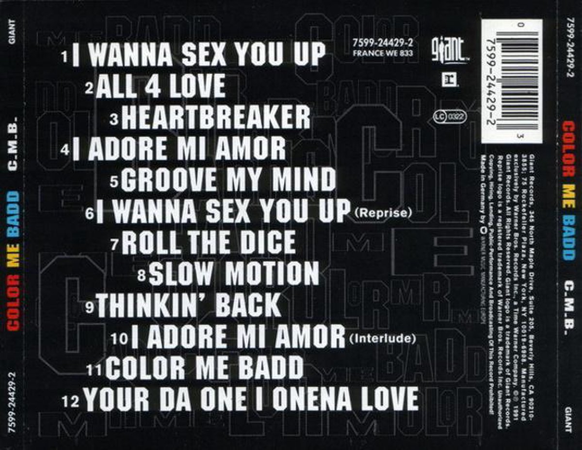 C.M.B., Color me badd | CD (album) | Muziek | bol