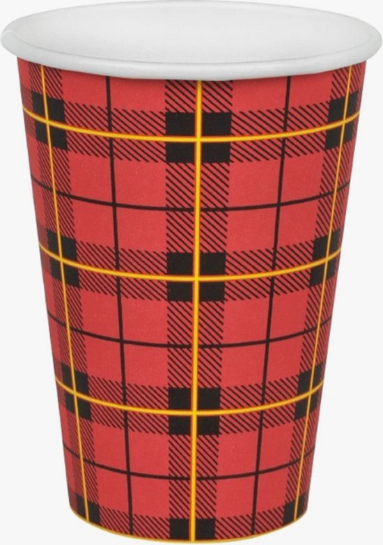 geruit patroon Stijlvolle Koffiebeker Karton 7oz 180ml Espresso , 100 ...