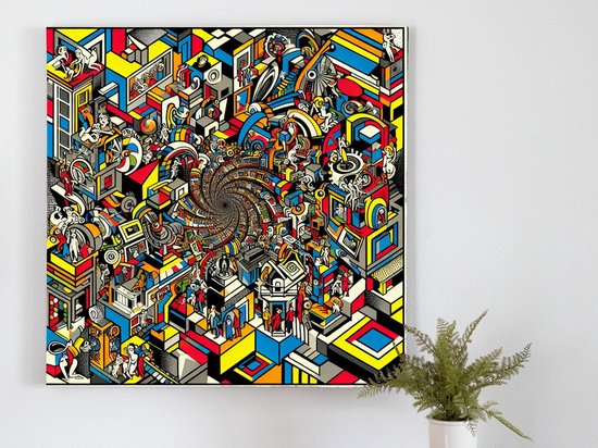 Pop art escher schilderij | Psychedelische fusion van pop art met ...