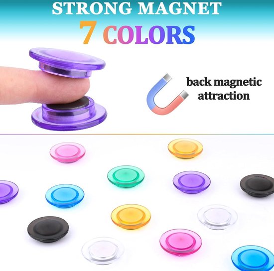 35 stuks kleine magneten - 7 kleuren - mini-magneten - ronde magneten ...