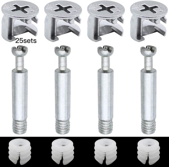 25 stuks meubelverbindingsset, excentrische beslag, meubelverbinders ...