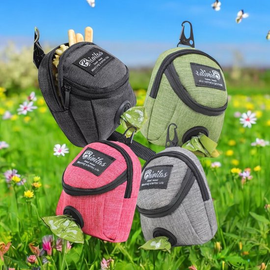 Honden beloning tasje | met poepzak dispencer | Met gratis rolletje ...