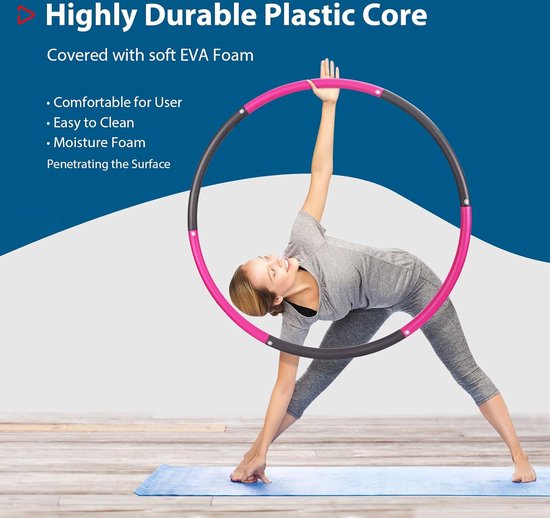 Verstelbare Fitness Hoepel voor Volwassenen met Gewichtopties, 1.2kg, 6 ...