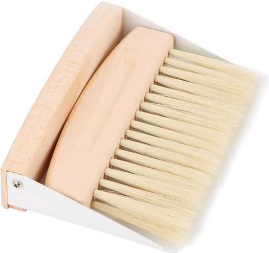 Mini veegplaat en handveger, bezem, schep en bezemset, tafelbezem en ...