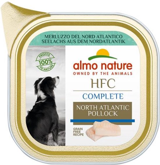 20x Almo Nature HFC Complete koolvis natvoer hond 85g | bol
