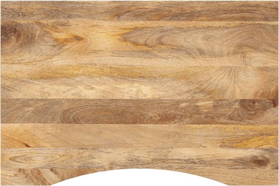 vidaXL - Bureaublad - met - ronding - 100x60x2,5 - cm - massief - ruw ...