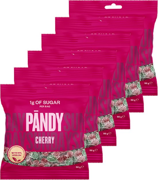 Pandy | Candy | Cherry | 6 Stuks | 6 x 50 gram | bol
