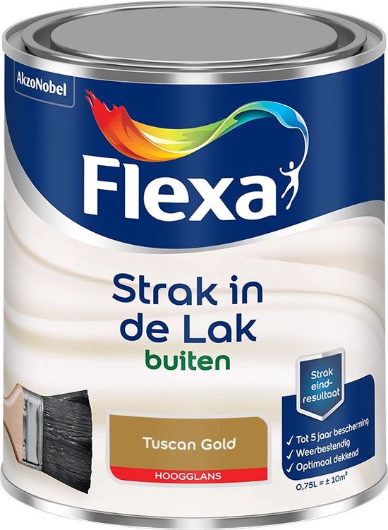 Flexa - Strak in de Lak Buitenlak Hoogglans - Tuscan Gold - Kleur van ...